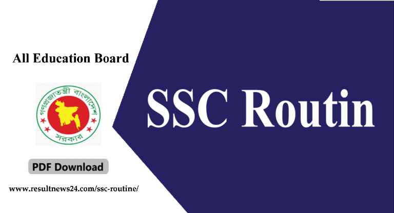 SSC Routine 2024 PDF Download - All Education Board - Result News 24