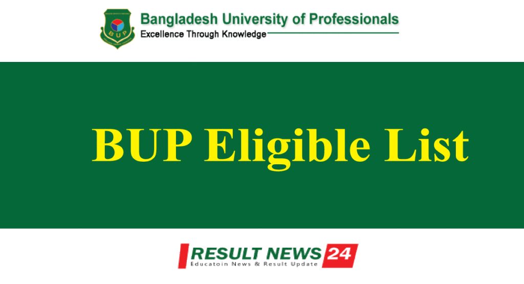 BUP Eligible List 2024 PDF Download - FST, FBS, FSSS, FASS