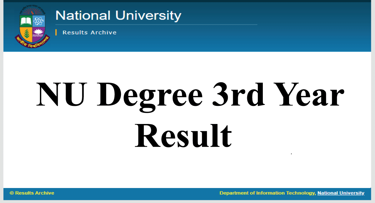 NU Degree 3rd Year Result 2025 with Marksheet (CGPA)
